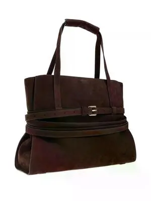 Moschino Belted Suede Tote Bag - Brown