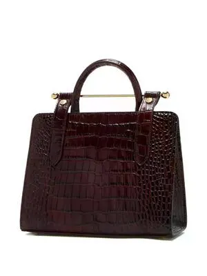 Strathberry Small Embossed Top-handle Tote Bag - Red