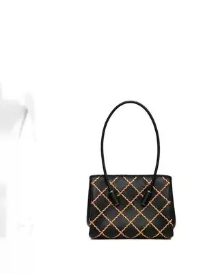 THEMOIRE Diamond-patterned Tote Bag - Black