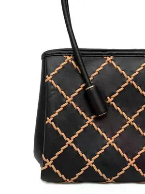 THEMOIRE Diamond-patterned Tote Bag - Black