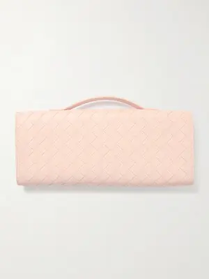 Bottega Veneta Andiamo Long Embellished Intrecciato Leather Clutch