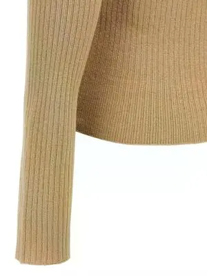 Max Mara Ribbed V-neck Sweater - Neutrals