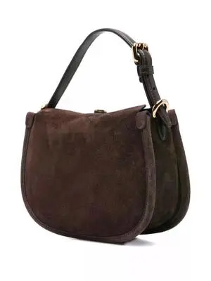 Etro Buckle-fastening Suede Shoulder Bag - Brown