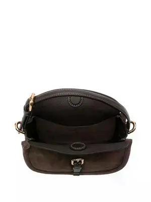 Etro Buckle-fastening Suede Shoulder Bag - Brown