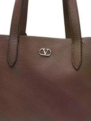 Valentino Garavani Nellcôte Leather Tote Bag - Brown