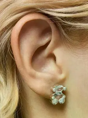 TOUS Bear-shaped Crystal Earrings