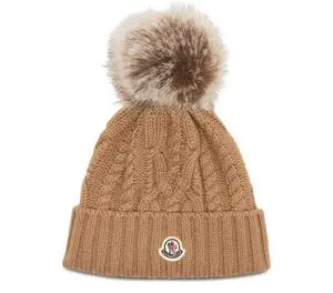 Moncler Logo Beanie Burgundy