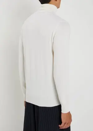 ALLUDE Cashmere Roll-neck Top - Ecru