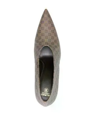 Balmain Monogram-print Pumps