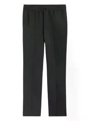 AMI Paris Wool Trousers With Elasticated Waistband - Black
