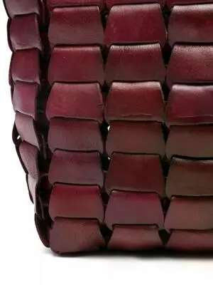 Dragon Diffusion Woven Leather Tote Bag - Red