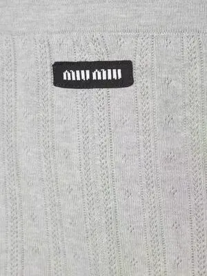 Miu Miu Ribbed Knit Mini Shorts