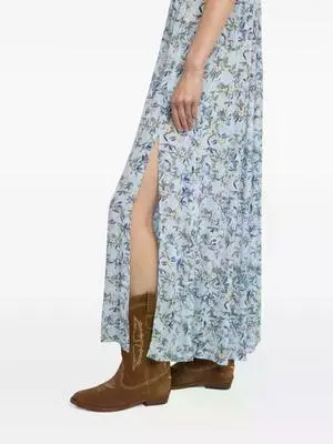 Zadig&Voltaire Floral-pattern Maxi Dress - Blue