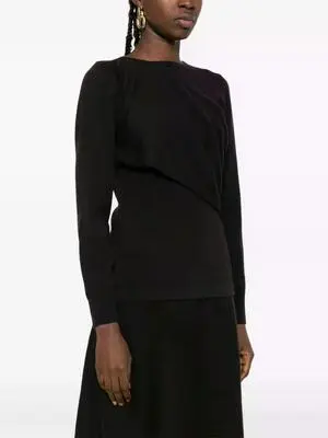 P.a.r.o.s.h Draped Wool-cashmere Sweater - Brown