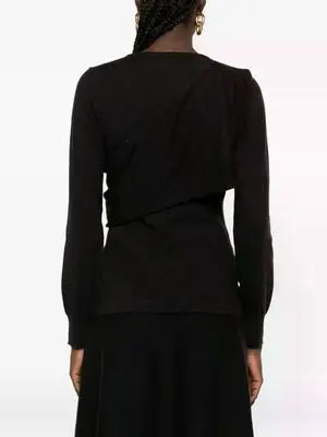 P.a.r.o.s.h Draped Wool-cashmere Sweater - Brown