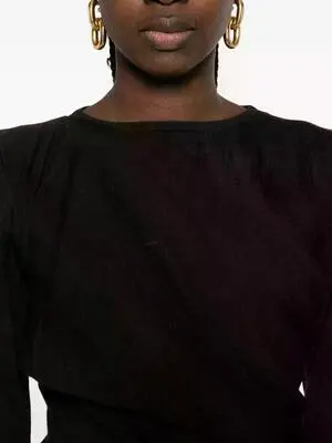 P.a.r.o.s.h Draped Wool-cashmere Sweater - Brown