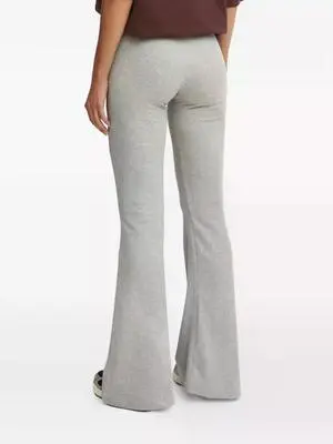 Adidas Ribbed Flared Sport Track Pants - Grey