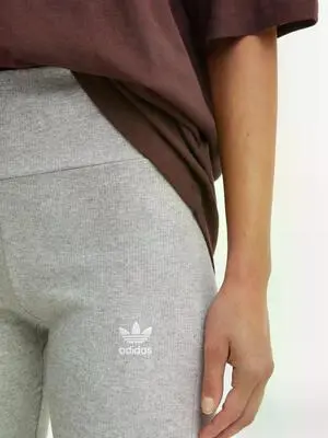 Adidas Ribbed Flared Sport Track Pants - Grey