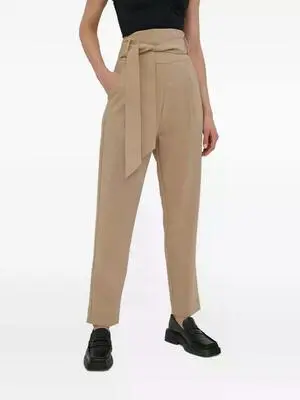 CUSTOMMADE Belted High-waisted Pleated Front Trousers