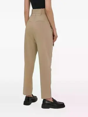 CUSTOMMADE Belted High-waisted Pleated Front Trousers