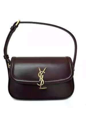Saint Laurent Small Solferino Leather Shoulder Bag - Brown