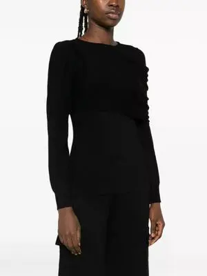 P.a.r.o.s.h Draped Sweater - Black
