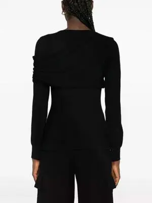 P.a.r.o.s.h Draped Sweater - Black