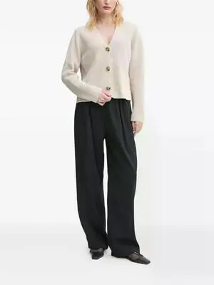 Marc O'polo Ribbed V-neck Cardigan - Neutrals