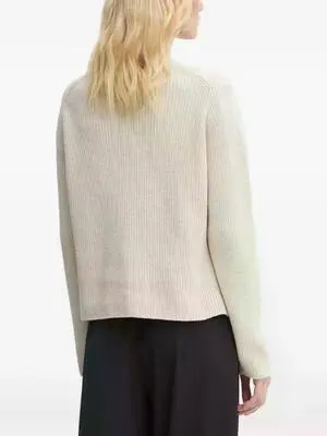 Marc O'polo Ribbed V-neck Cardigan - Neutrals