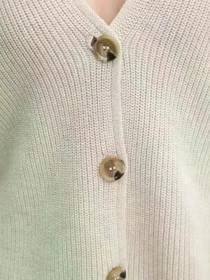 Marc O'polo Ribbed V-neck Cardigan - Neutrals