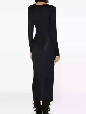 Isabel Marant Étoile Long Sleeve Side-gathered Midi Dress