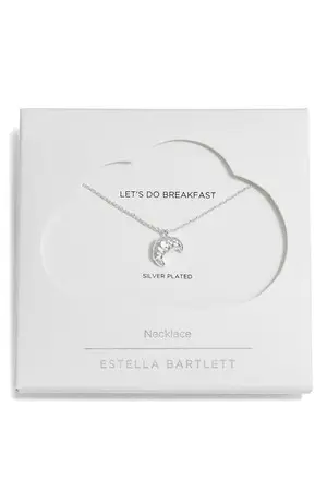 Estée Lauder Croissant Charm Necklace - Silver