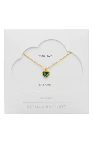Estée Lauder Abalone Heart Charm Necklace
