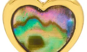 Estée Lauder Abalone Heart Charm Necklace