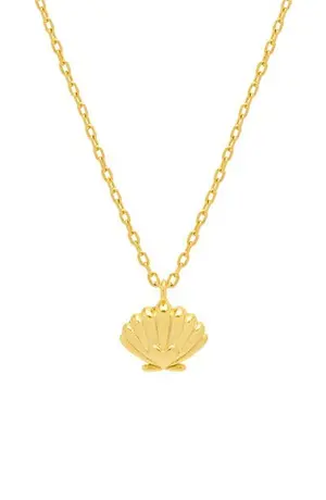 Estée Lauder Scallop And Heart Pendant Necklace - Gold