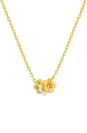 Estée Lauder Multi Flower Beaded Necklace - Gold
