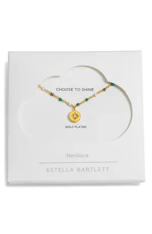 Estée Lauder Enamel Beaded Star Necklace