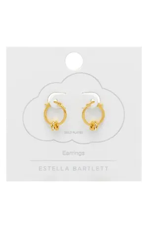 Estée Lauder Multi Flower Beaded Hoop Earrings