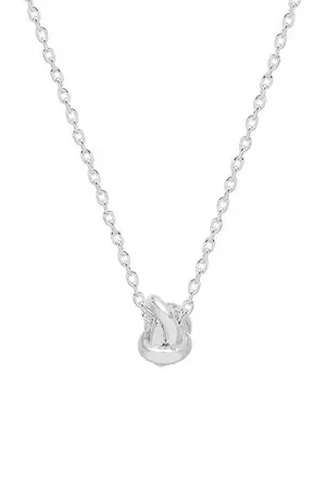 Estée Lauder Knot Charm Chain Necklace - Silver