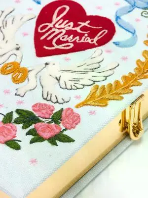OLYMPIA LE-TAN Embroidered Doves Clutch