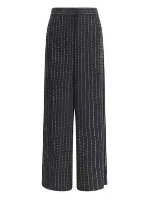 Giorgio Armani Sequin-embellished Pinstripe Trousers