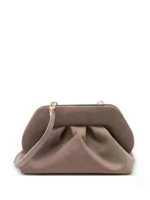 THEMOIRE Pleated Clutch Bag - Brown