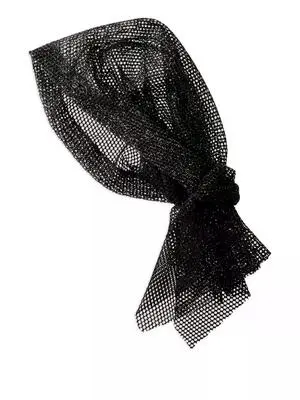 MAISON MICHEL Mesh Hair Scarf - Black