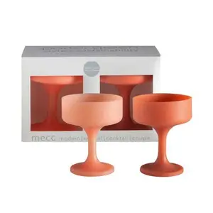 PORTER GREEN Mecc | Unbreakable Cocktail Glasses Terra + Peach