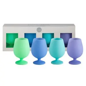PORTER GREEN Stemm | Silicone Unbreakable Wine Glasses - Spring