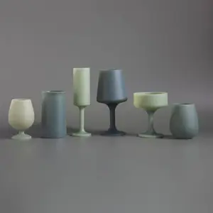 PORTER GREEN Swepp | Unbreakable Wine Glasses - Buttermilk + Cantaloupe