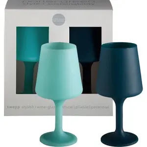 PORTER GREEN Swepp | Unbreakable Wine Glasses Mist + Ink
