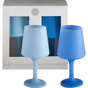 PORTER GREEN Swepp | Unbreakable Wine Glasses Sky + Kingfisher