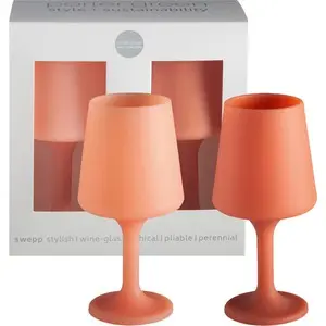PORTER GREEN Swepp | Unbreakable Wine Glasses Terra + Peach