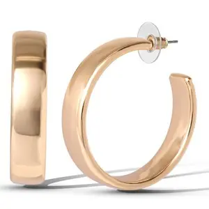 Jessica Simpson Textured Half Hoop Earrings - Gold